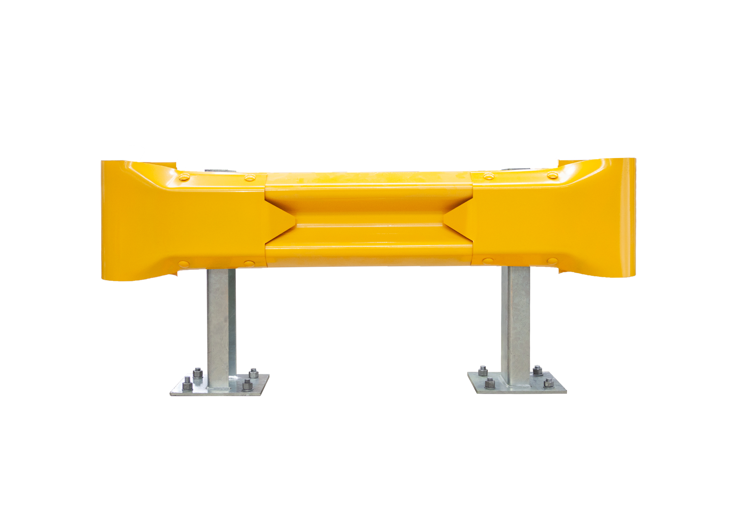 1m Guardrail kit with yellow rail and bullnoses