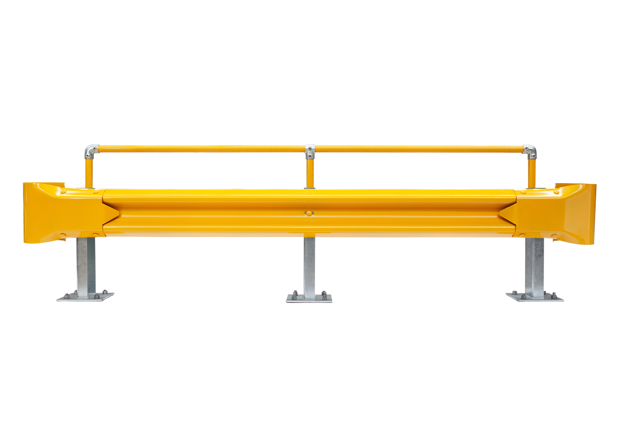 3m Guardrail kit with yellow rail, bullnoses and handrail