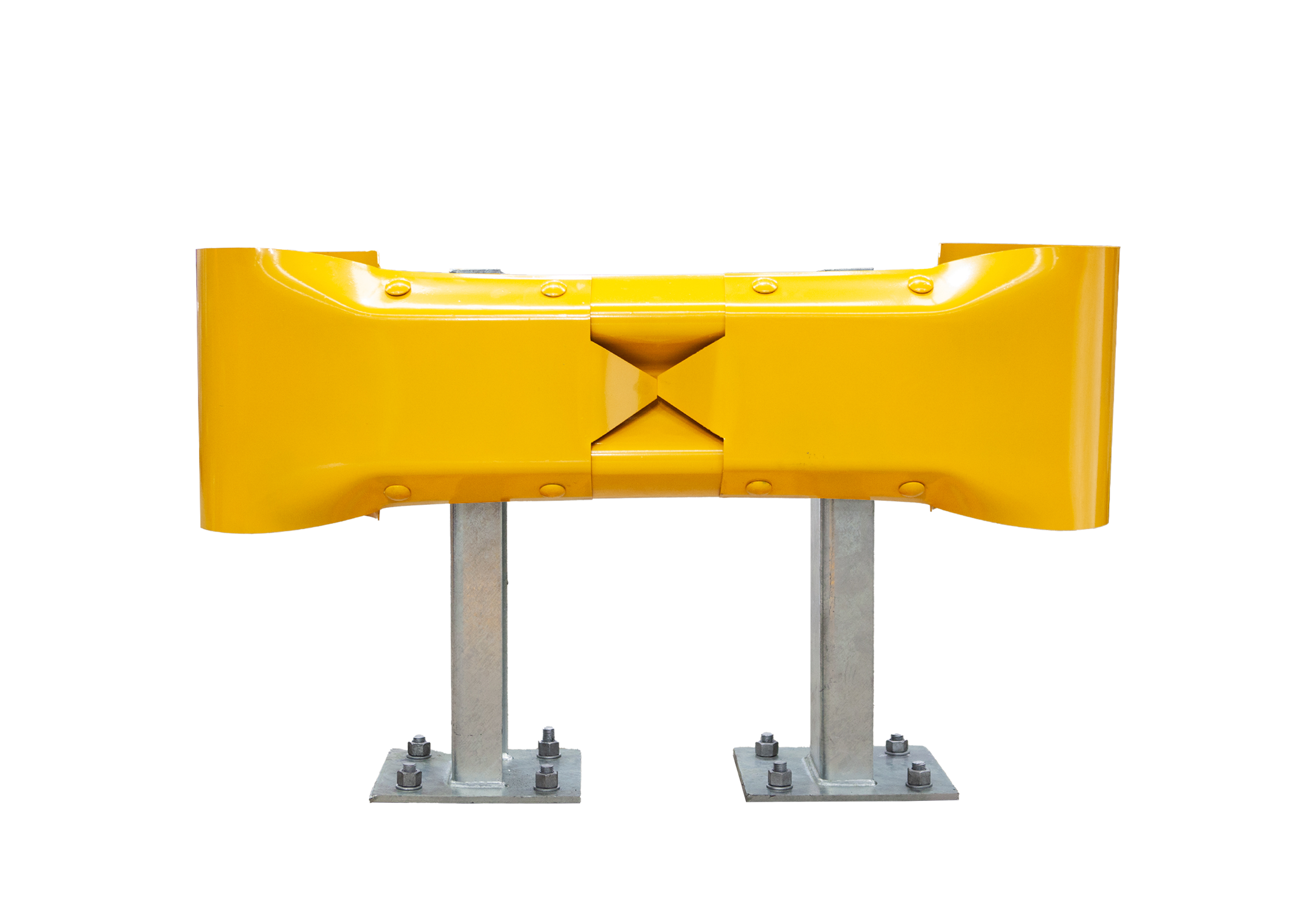 0.5m Guardrail kit with yellow rail and bullnoses